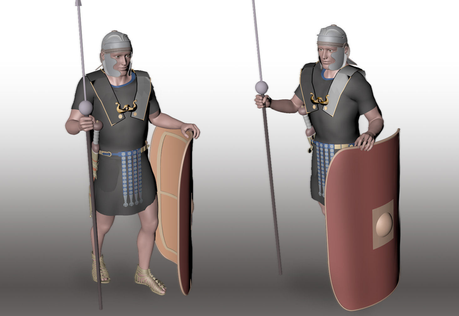 Roman Legionaire Soldier free 3D Model OBJ 3DS FBX | CGTrader.com