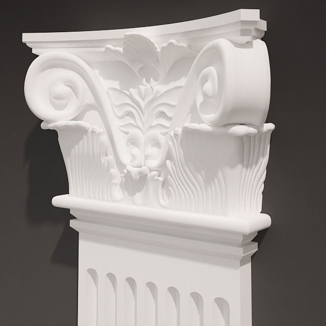 Pilaster antique type 4 3D model | CGTrader