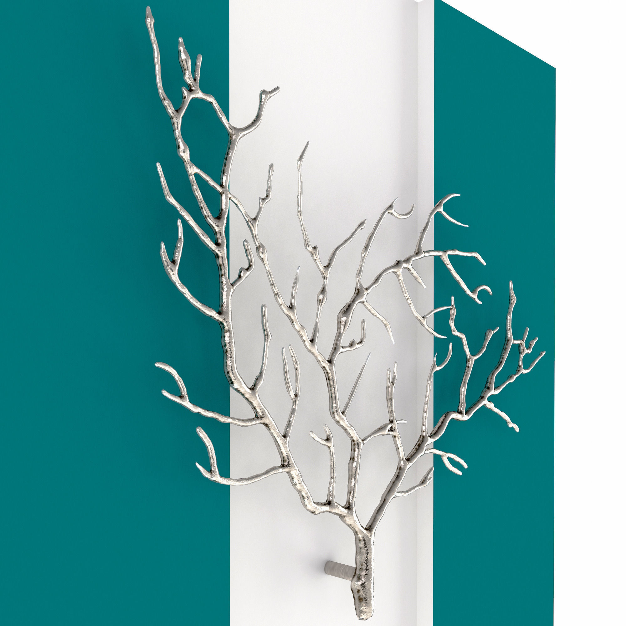 Metal Tree Branch Wall Sculpture 3D model | CGTrader