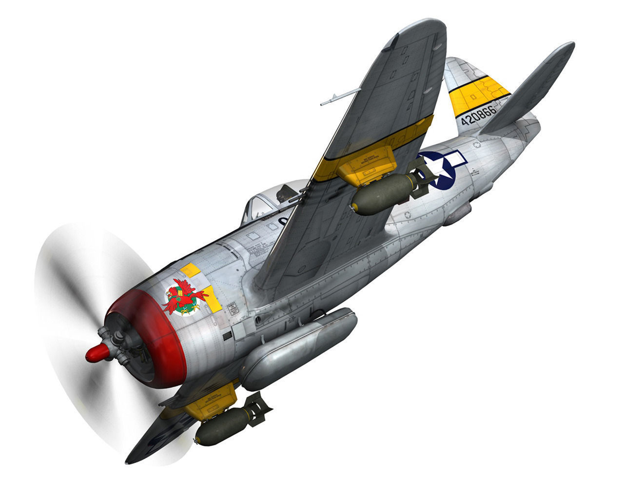 Republic P-47D Thunderbolt - Schmaltzie 3D model | CGTrader
