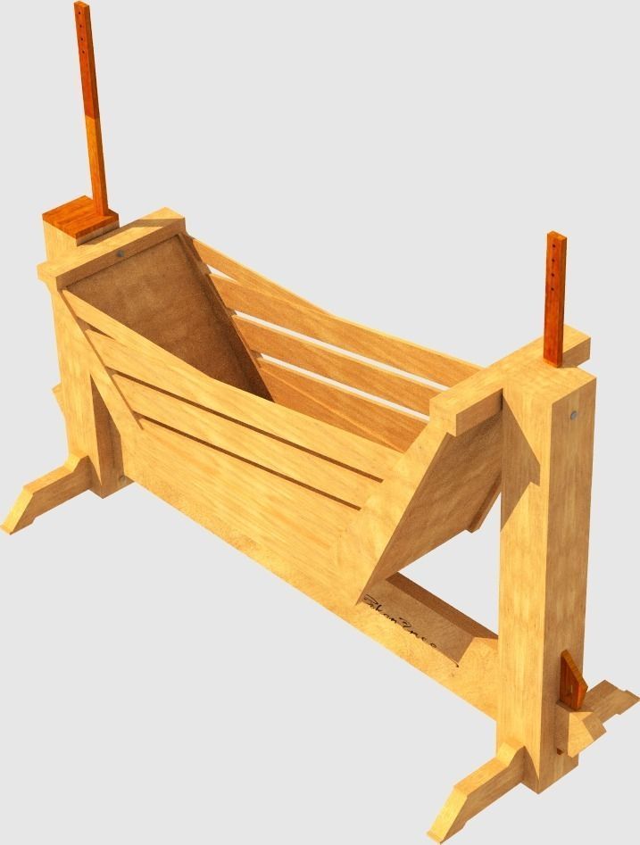 Rocking cradle for your child to be born free 3D model animated | CGTrader