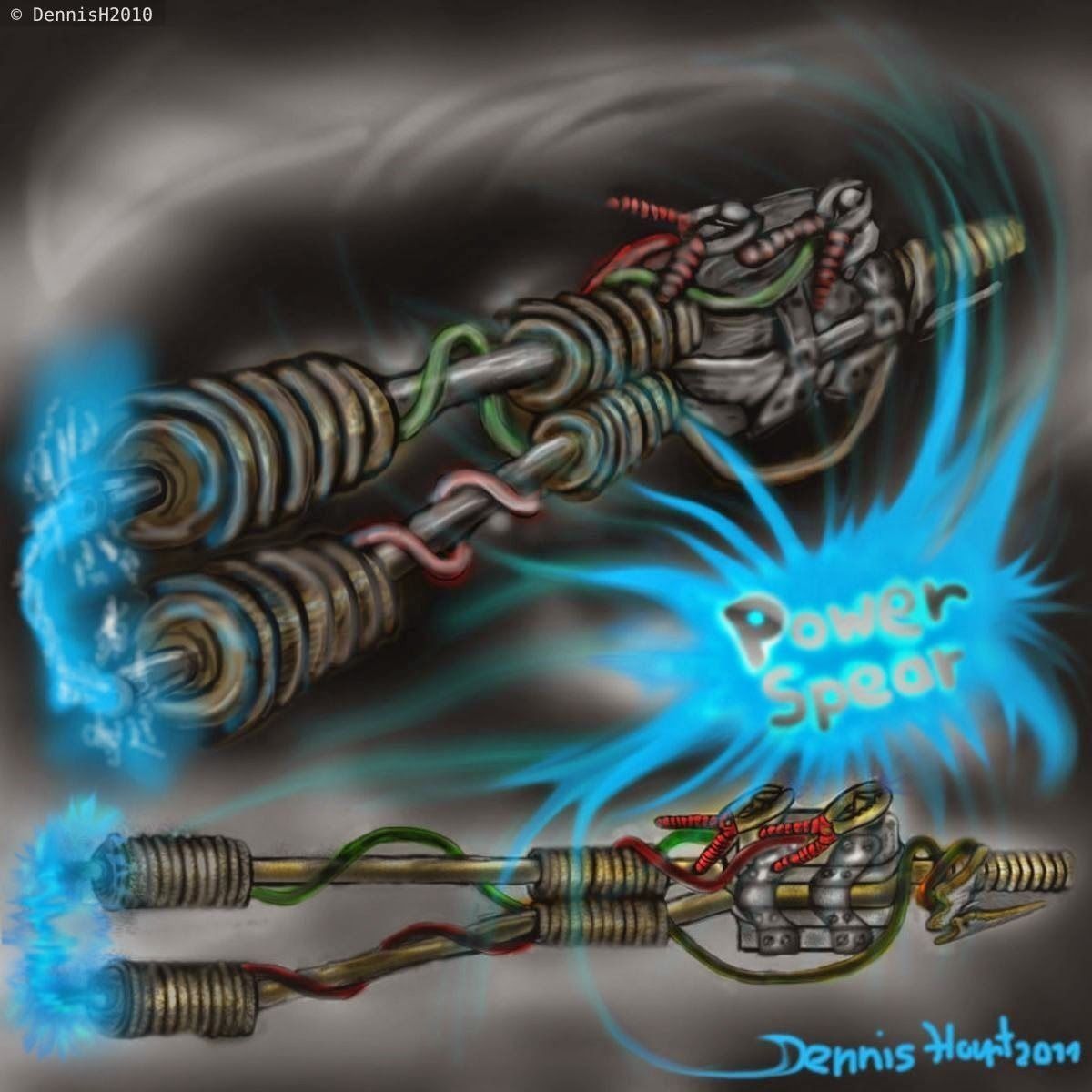 Rusty Stun Spear powered by an old car battery free VR / AR / low-poly ...