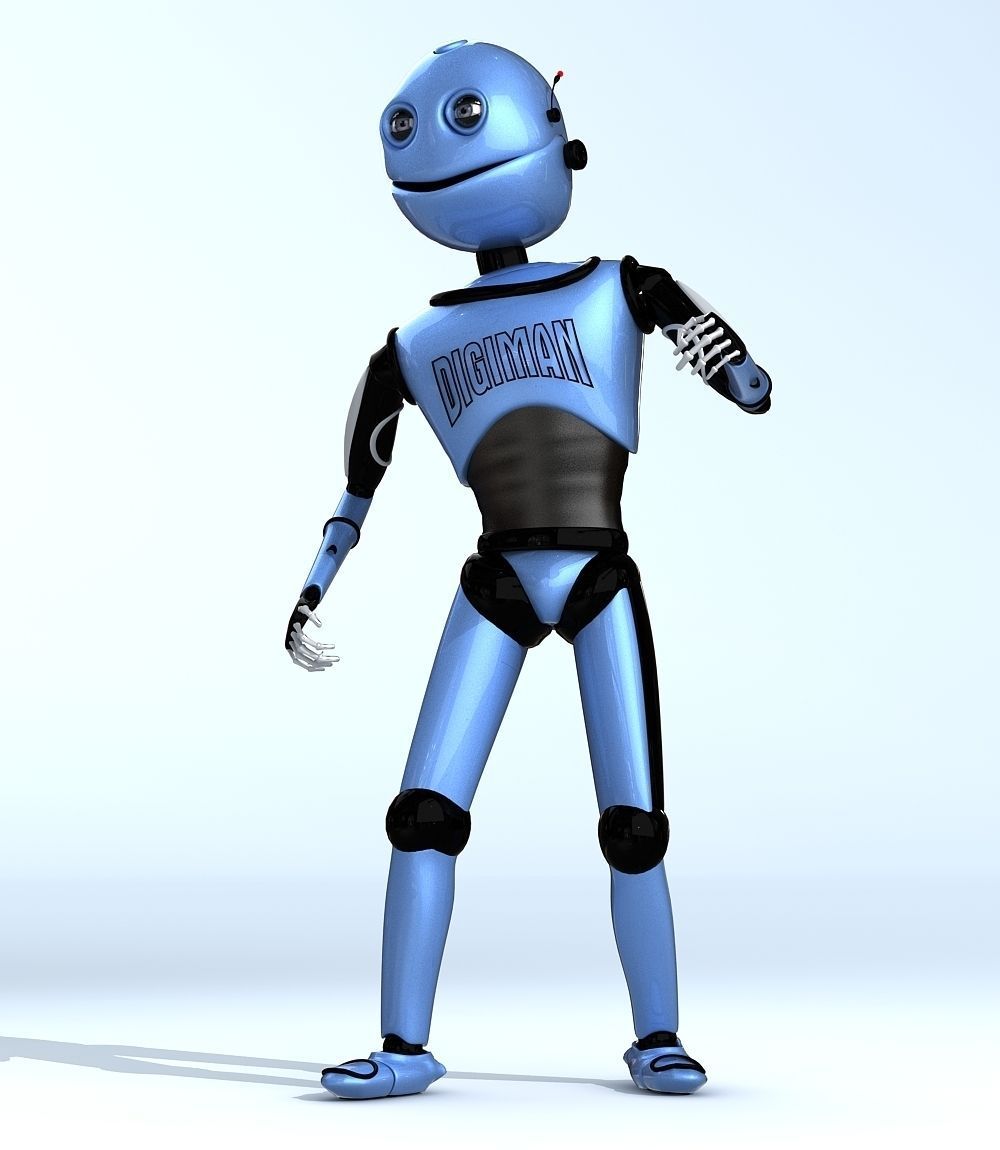 DIGIMAN COOL ROBOT 3D model animated rigged | CGTrader