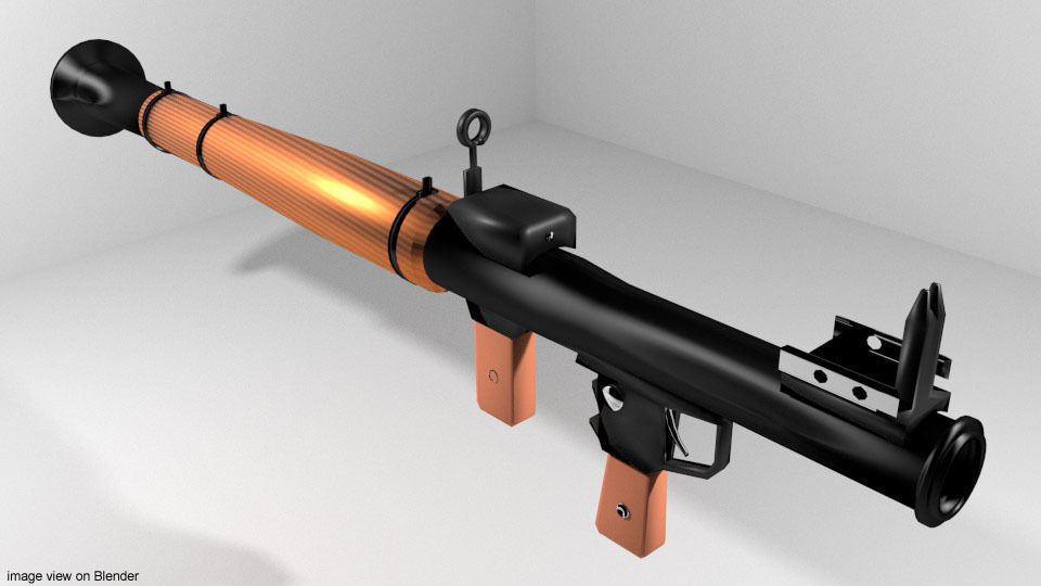Rocket Launcher - Shoulder-fired - RPG 3D Model .obj .3ds .lwo .lw .lws ...