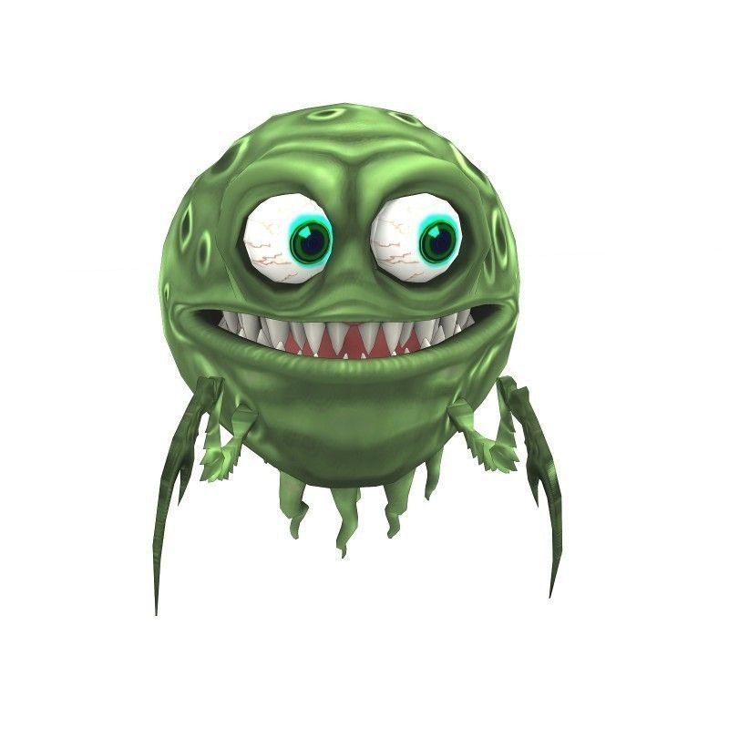 3D model Angry Bubble for Unity VR / AR / low-poly rigged animated ...