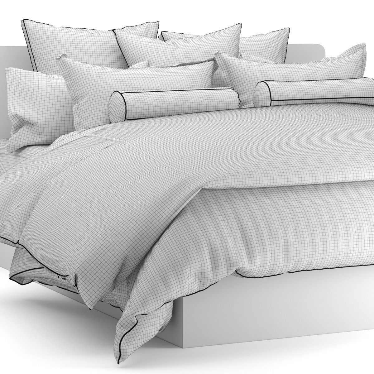Bedclothes duvet cover 3D model | CGTrader