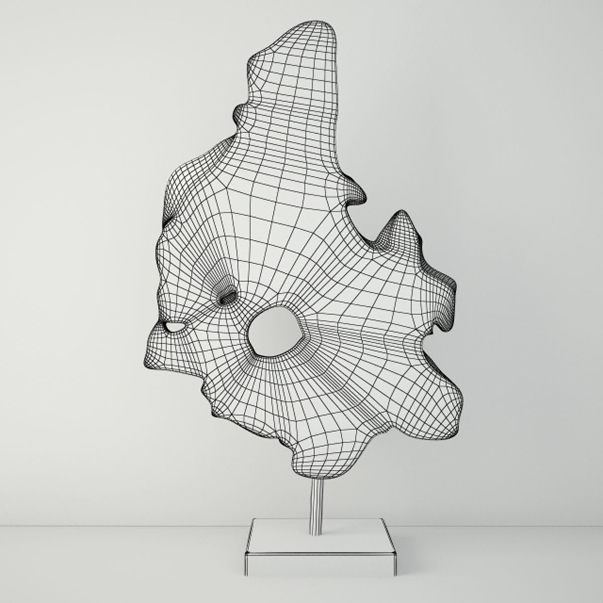 Teak Wood Table Top Decoration 3D model | CGTrader