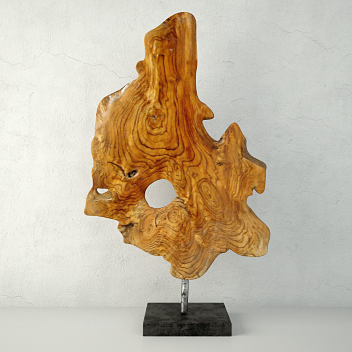 Teak Wood Table Top Decoration 3D model | CGTrader