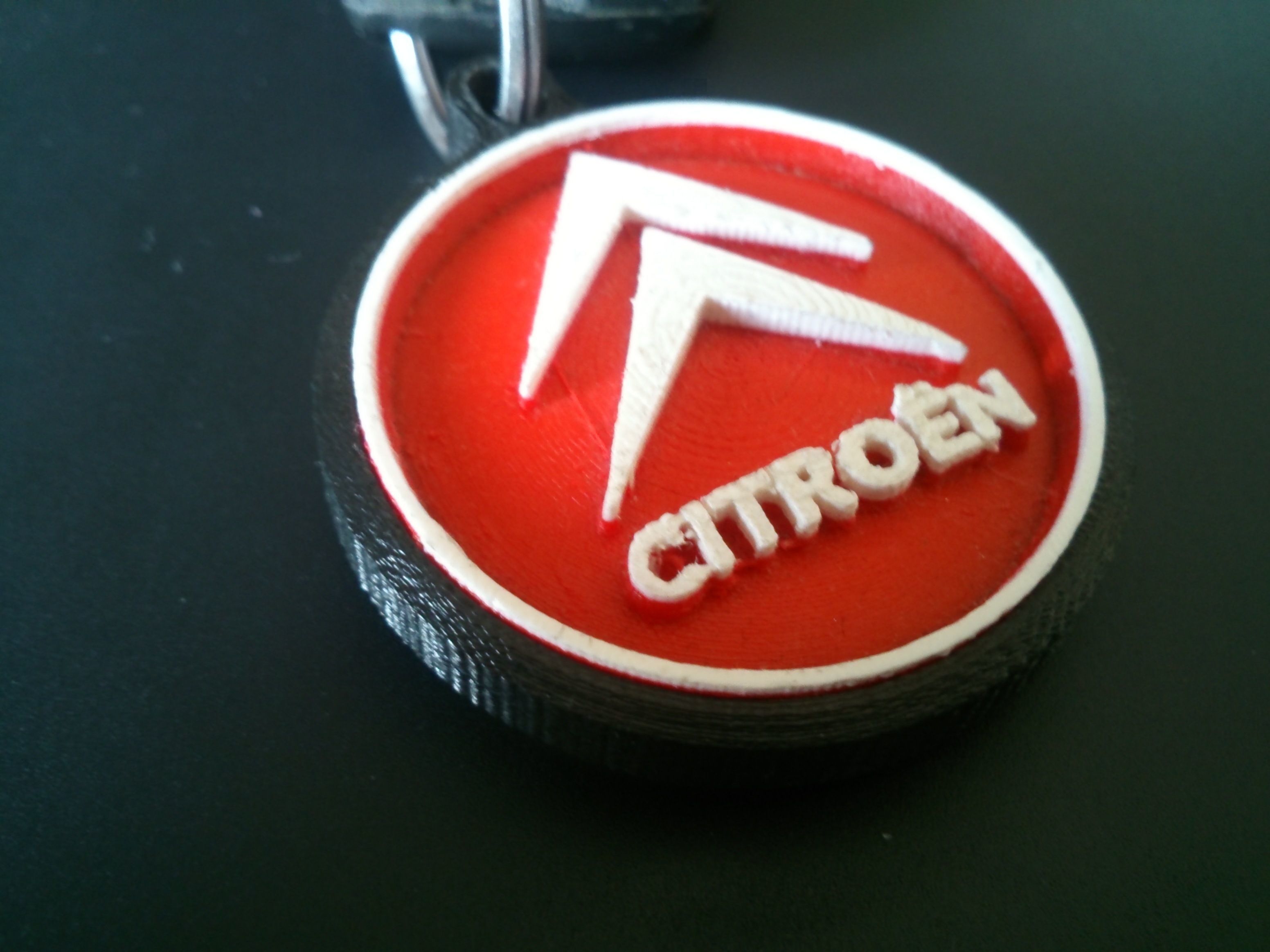 Classic Citroen double-sided keyring 3D model 3D printable | CGTrader
