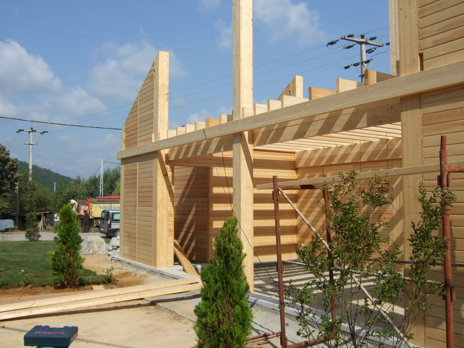 Timber Frame Office Building 3D model animated | CGTrader