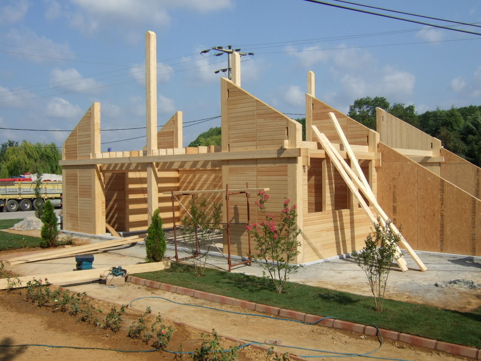 Timber Frame Office Building 3D model animated | CGTrader