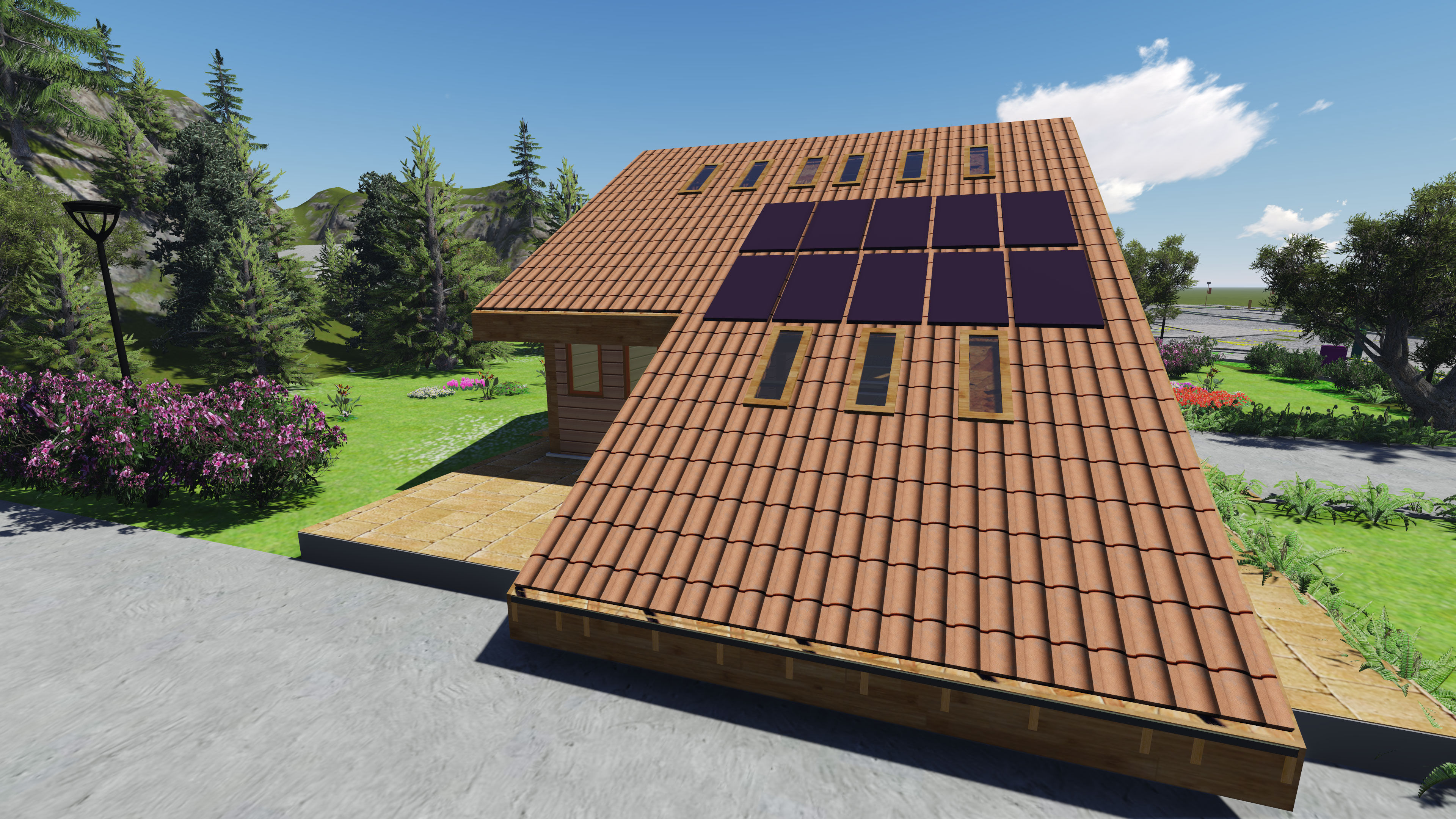 Timber Frame Office Building 3D Model animated 3DS C4D STL DAE DWG SKP ...