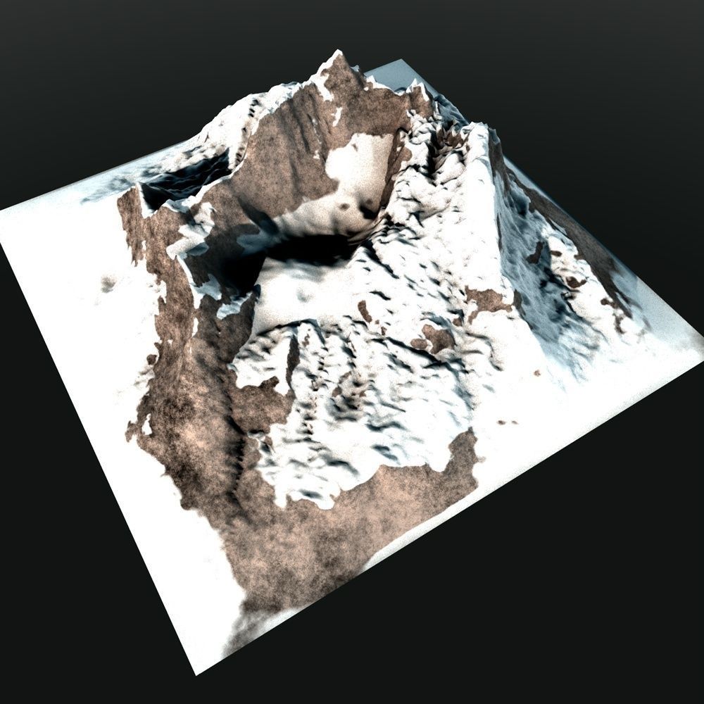 3D model Rocky Mountain Range Peak 2 Low Poly VR / AR / low-poly | CGTrader