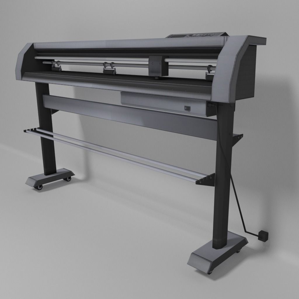 Plotter printer free VR / AR / low-poly 3D model | CGTrader