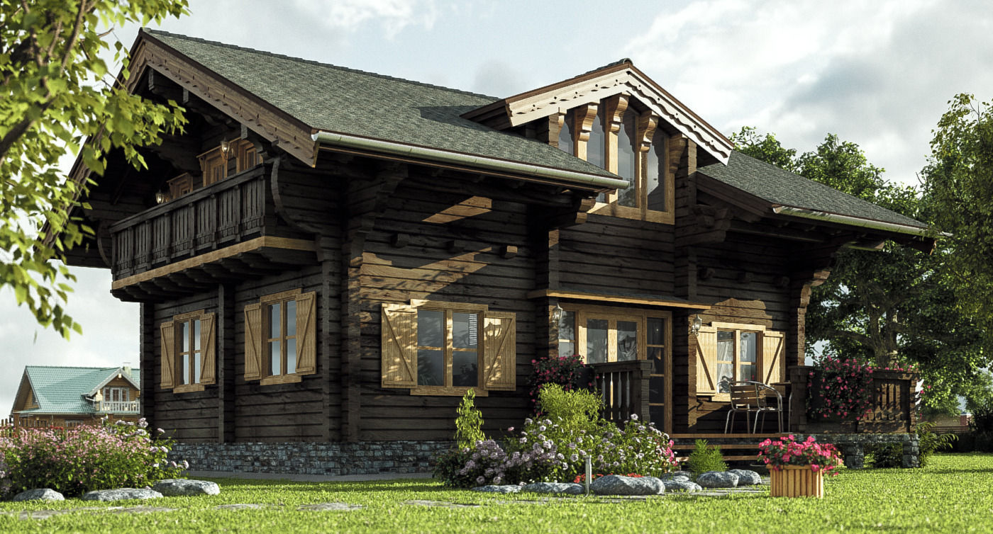 Chalet terrace 3D model | CGTrader