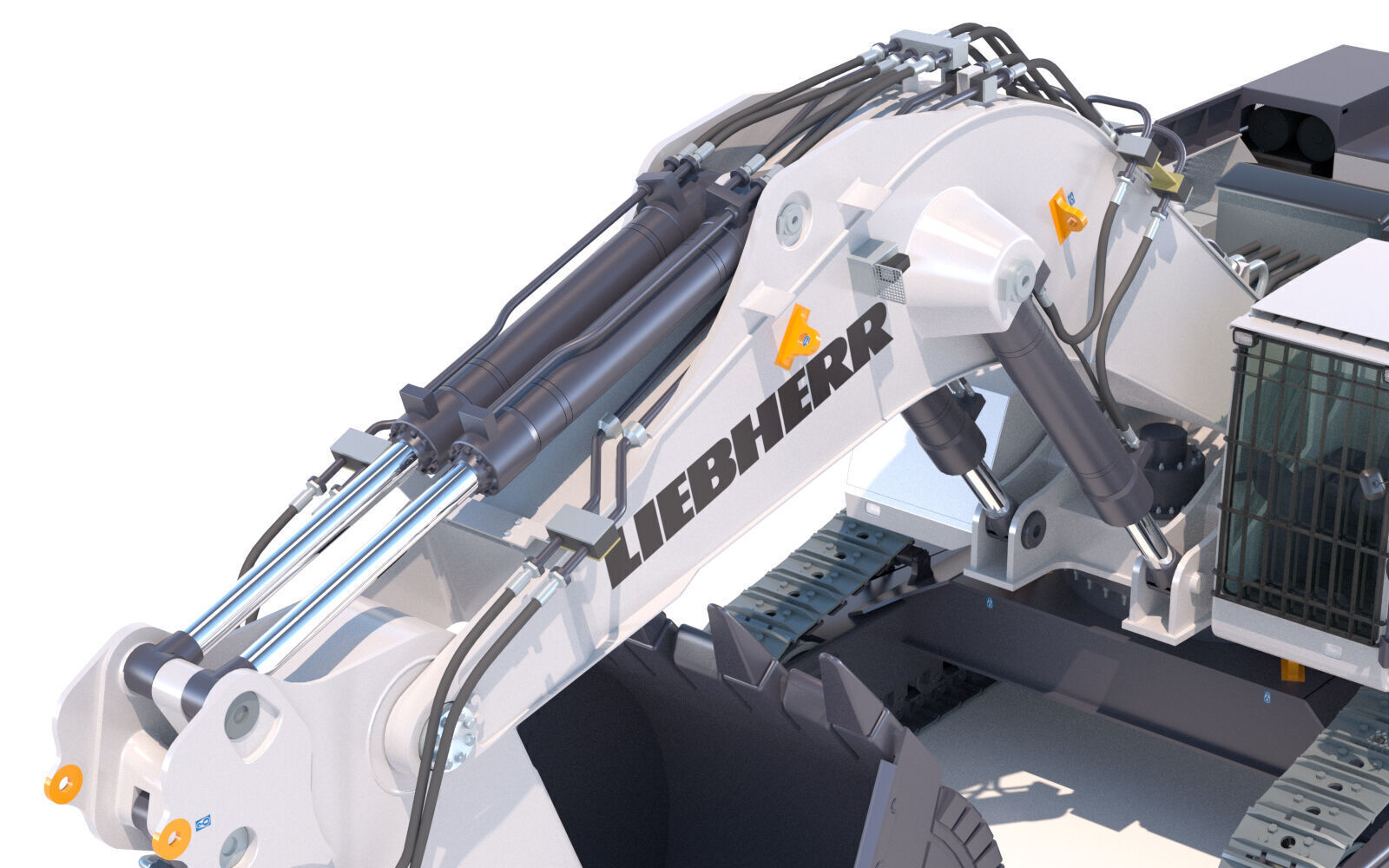 Mining Excavator Liebherr R9150 3D model | CGTrader