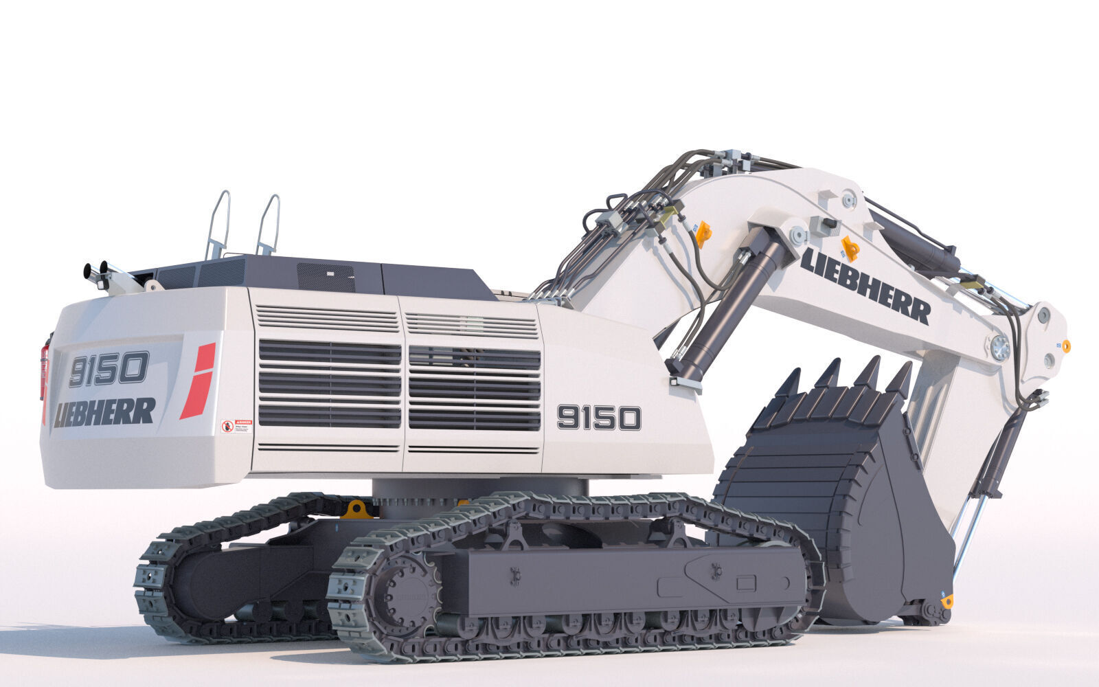 Mining Excavator Liebherr R9150 3D model | CGTrader