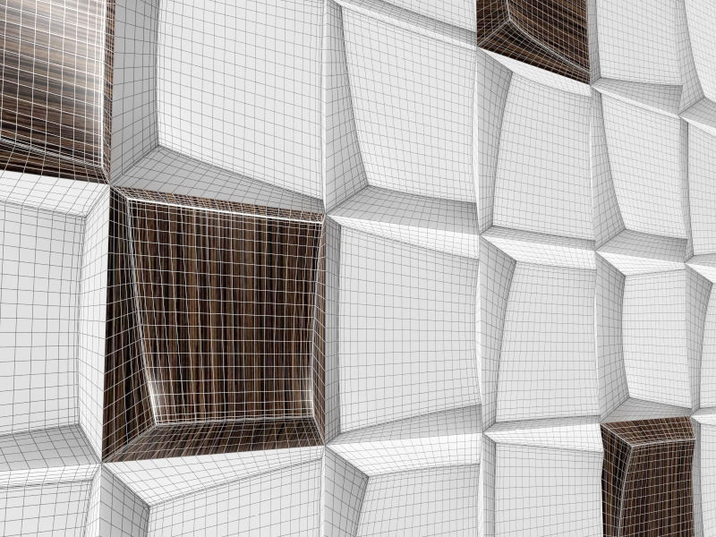 3d panel living room with walls and furniture 3D model 3D printable ...