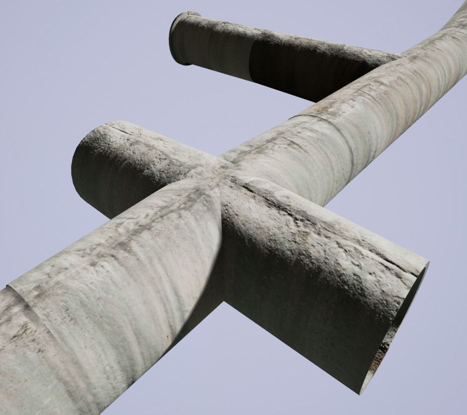 Modular sewerage construction set 1 free VR / AR / low-poly 3D model ...