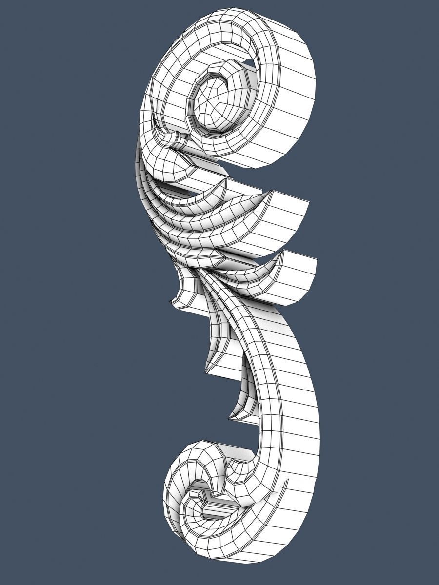 Decorative Scroll 3D model | CGTrader