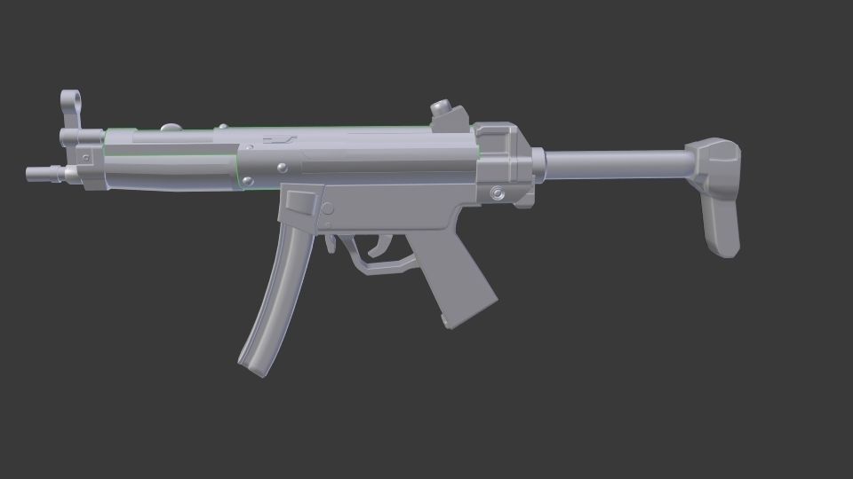 MP5 Weapon 3D Model .obj .3ds .fbx .blend .dae .mtl - CGTrader.com