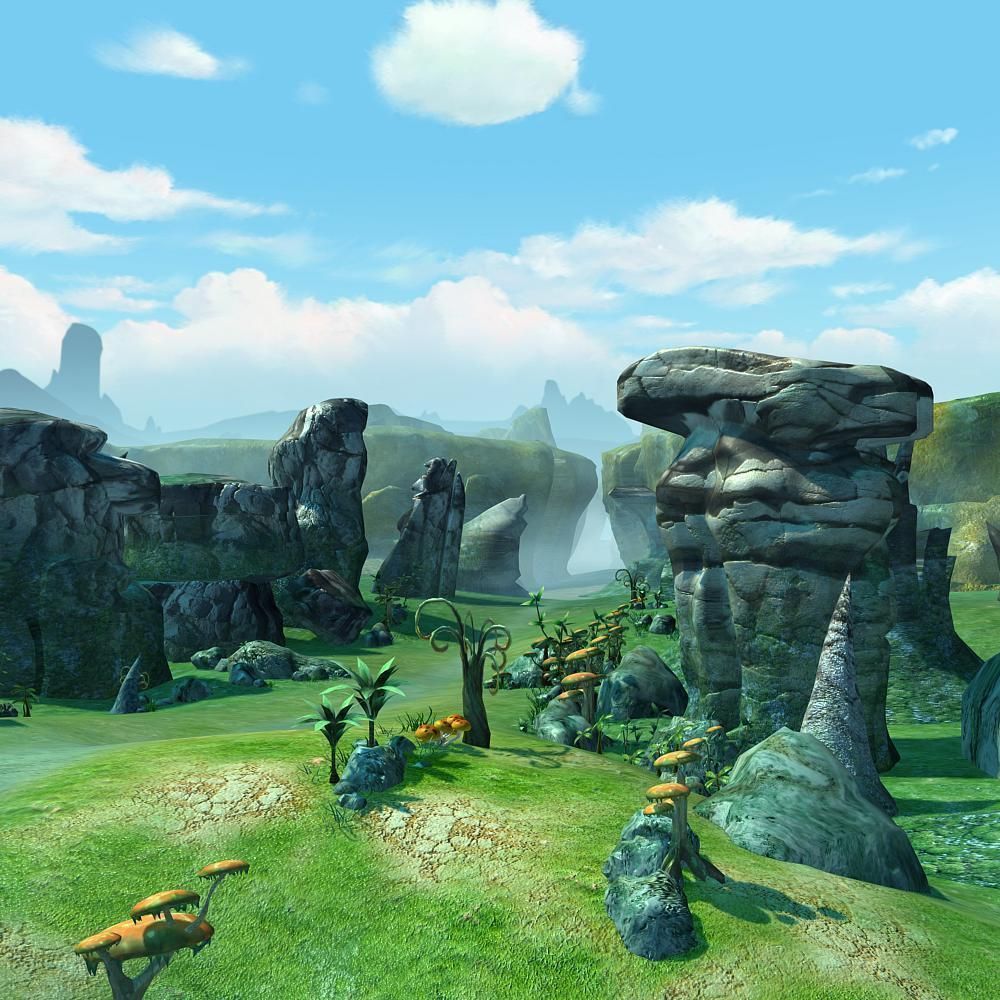 Cartoon Valley Scene 02 3D Model MAX - CGTrader.com