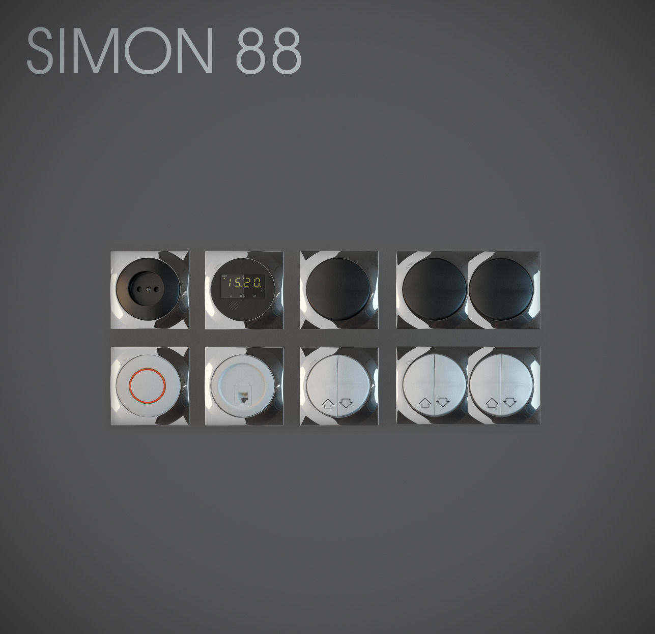 Light Switch Simon 88 vol2 3D model | CGTrader