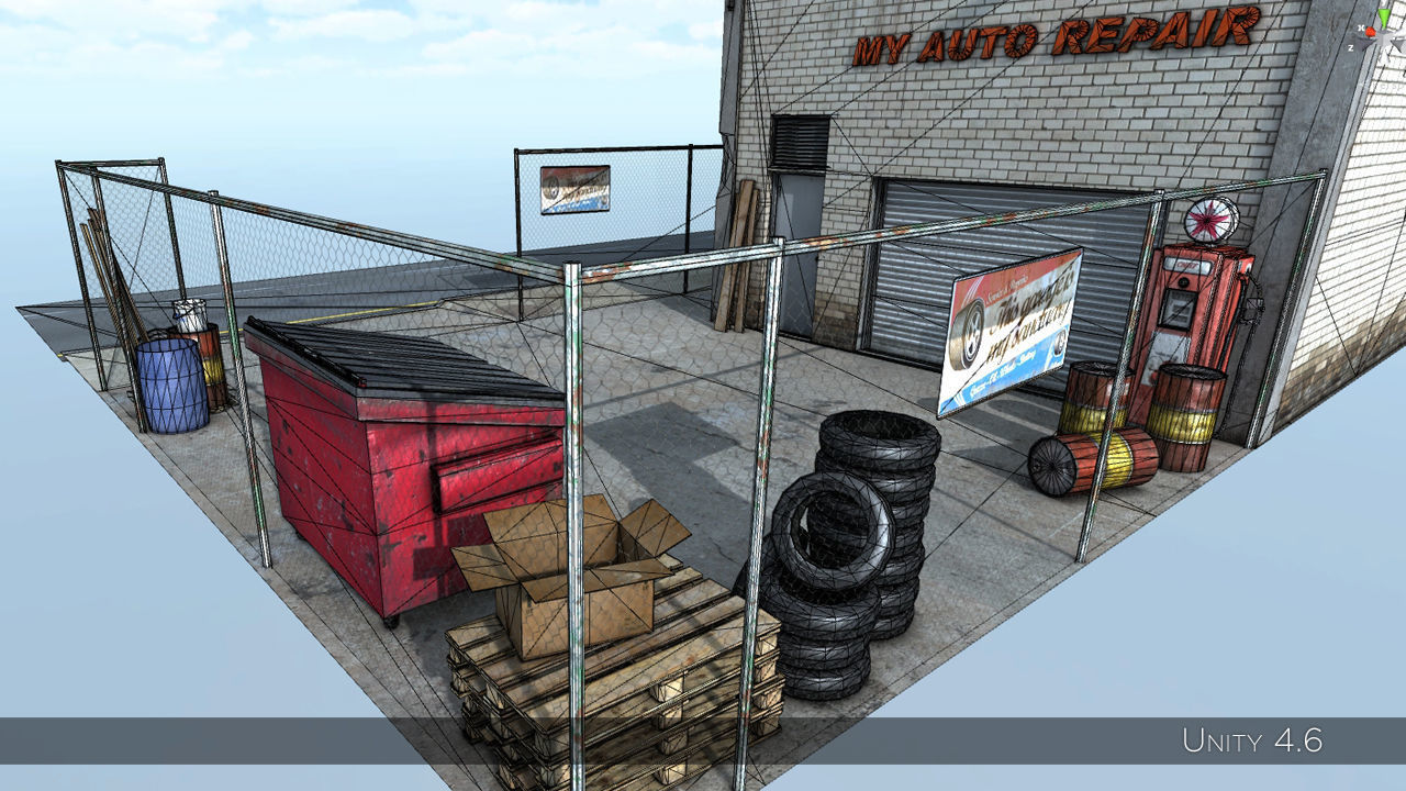 3D model Auto Repair Shop - High Detail Garage VR / AR / low-poly ...