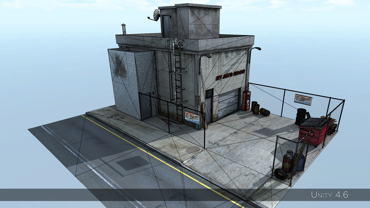 3D model Auto Repair Shop - High Detail Garage VR / AR / low-poly ...