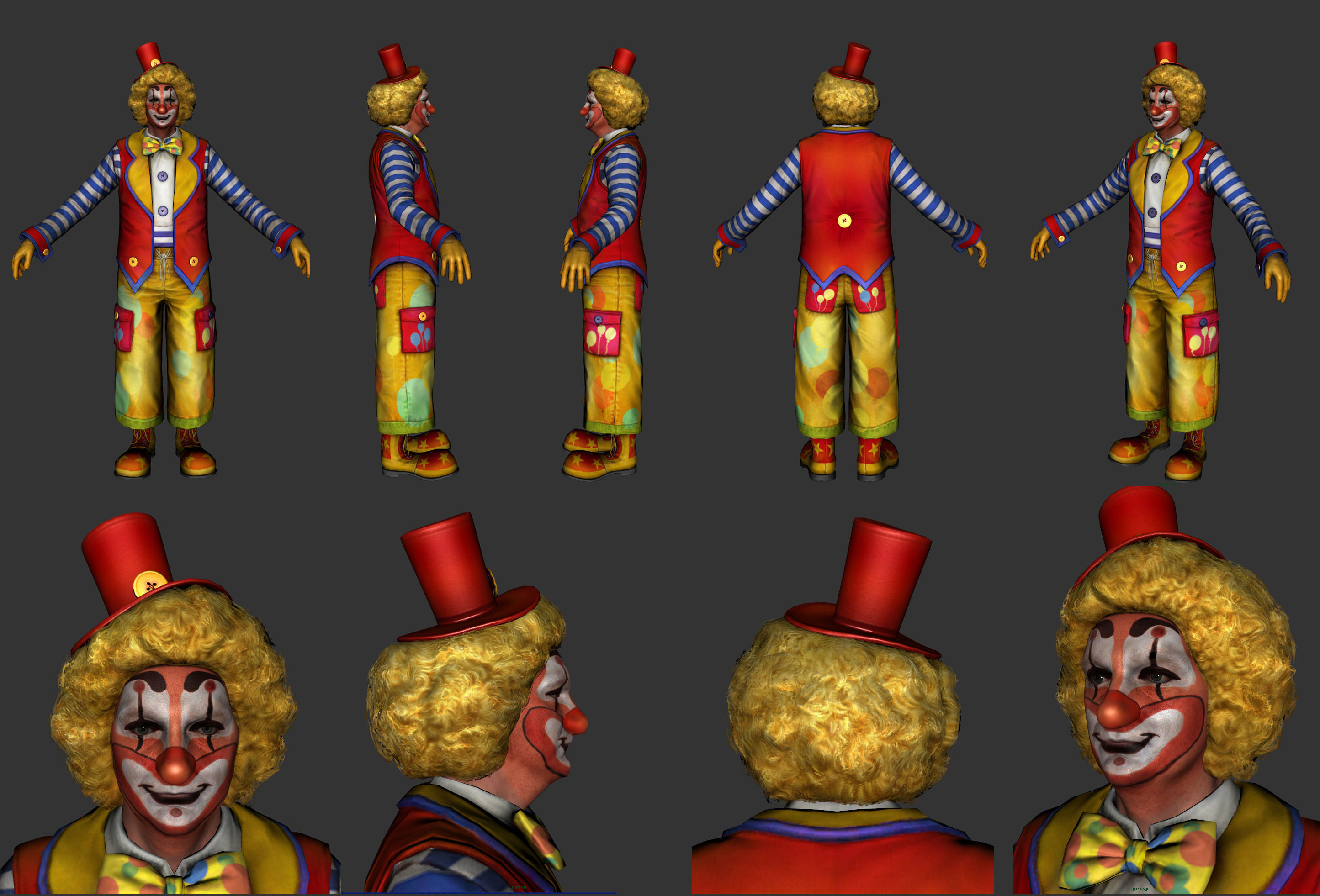 3D model Clown VR / AR / low-poly | CGTrader