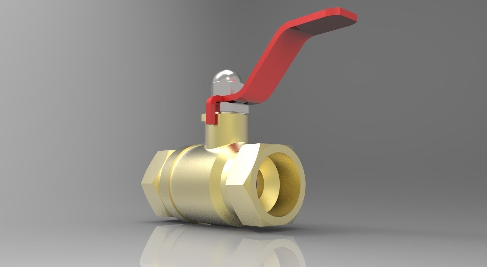 Ball valve free 3D model | CGTrader