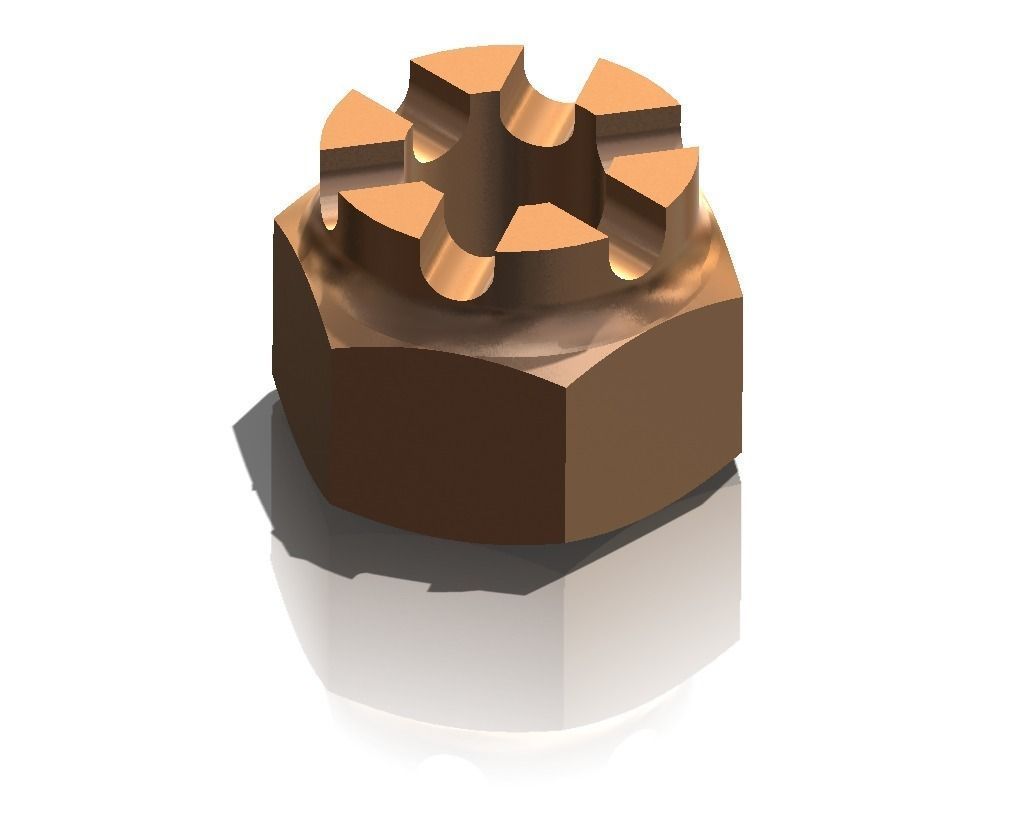 Crown nut free 3D model | CGTrader