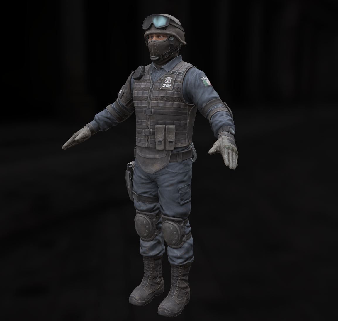 3D model SWAT model soldier VR / AR / low-poly | CGTrader