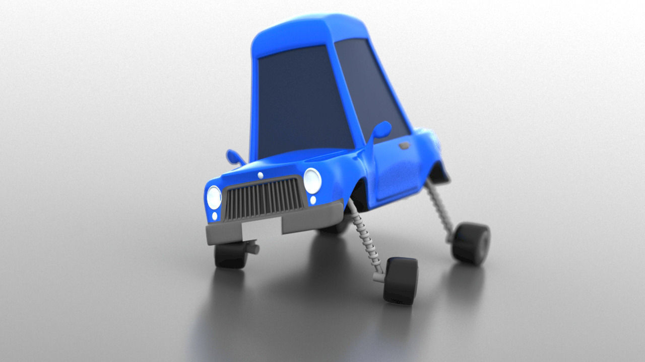 AS Cartoon Car Rigged for Maya 3D model rigged | CGTrader