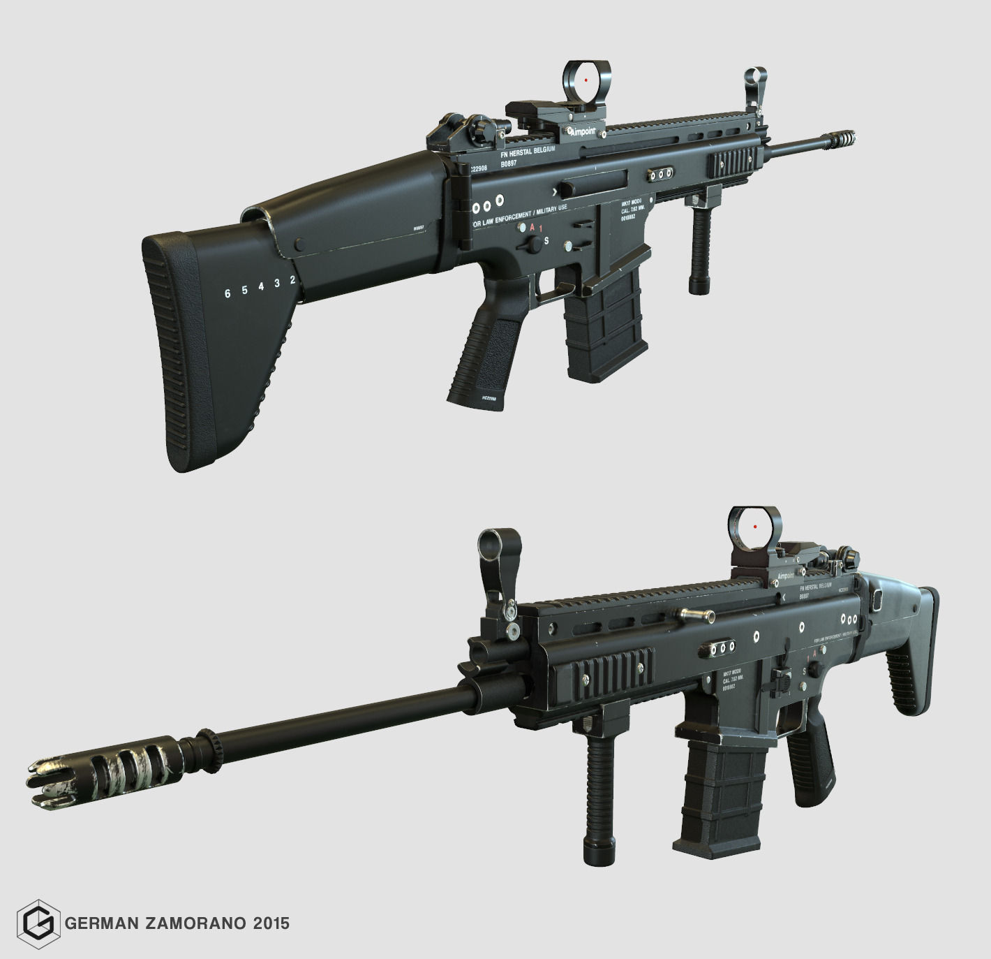 Scar-H 3D Model rigged .max .obj .fbx .mtl .tga - CGTrader.com