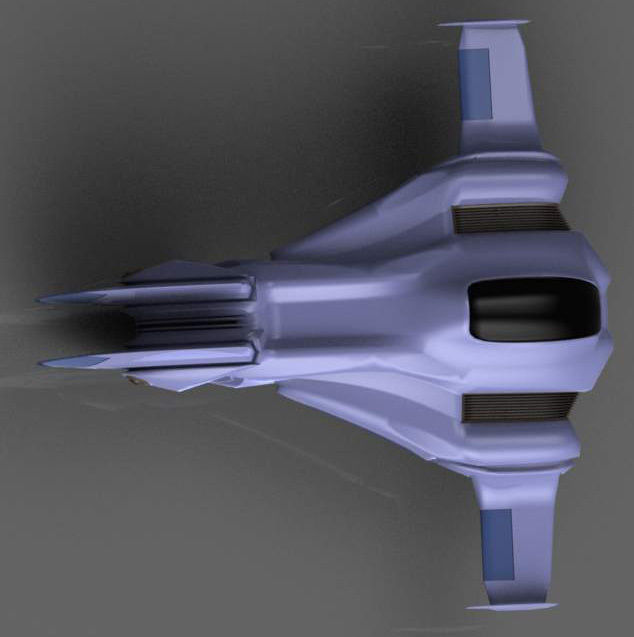Aquajet futuristic fighter jet 3D model 3D printable | CGTrader