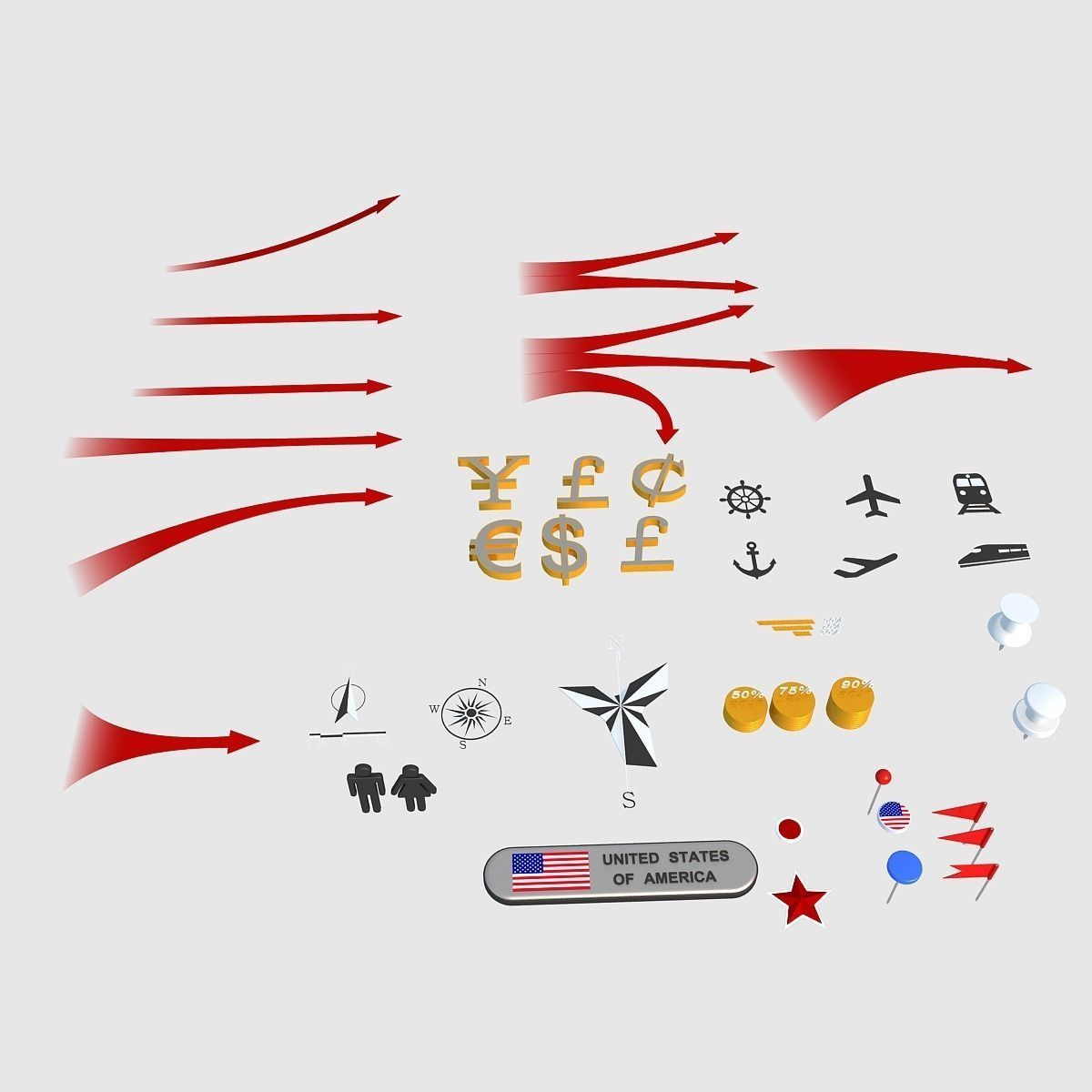 Map sign 3D model | CGTrader