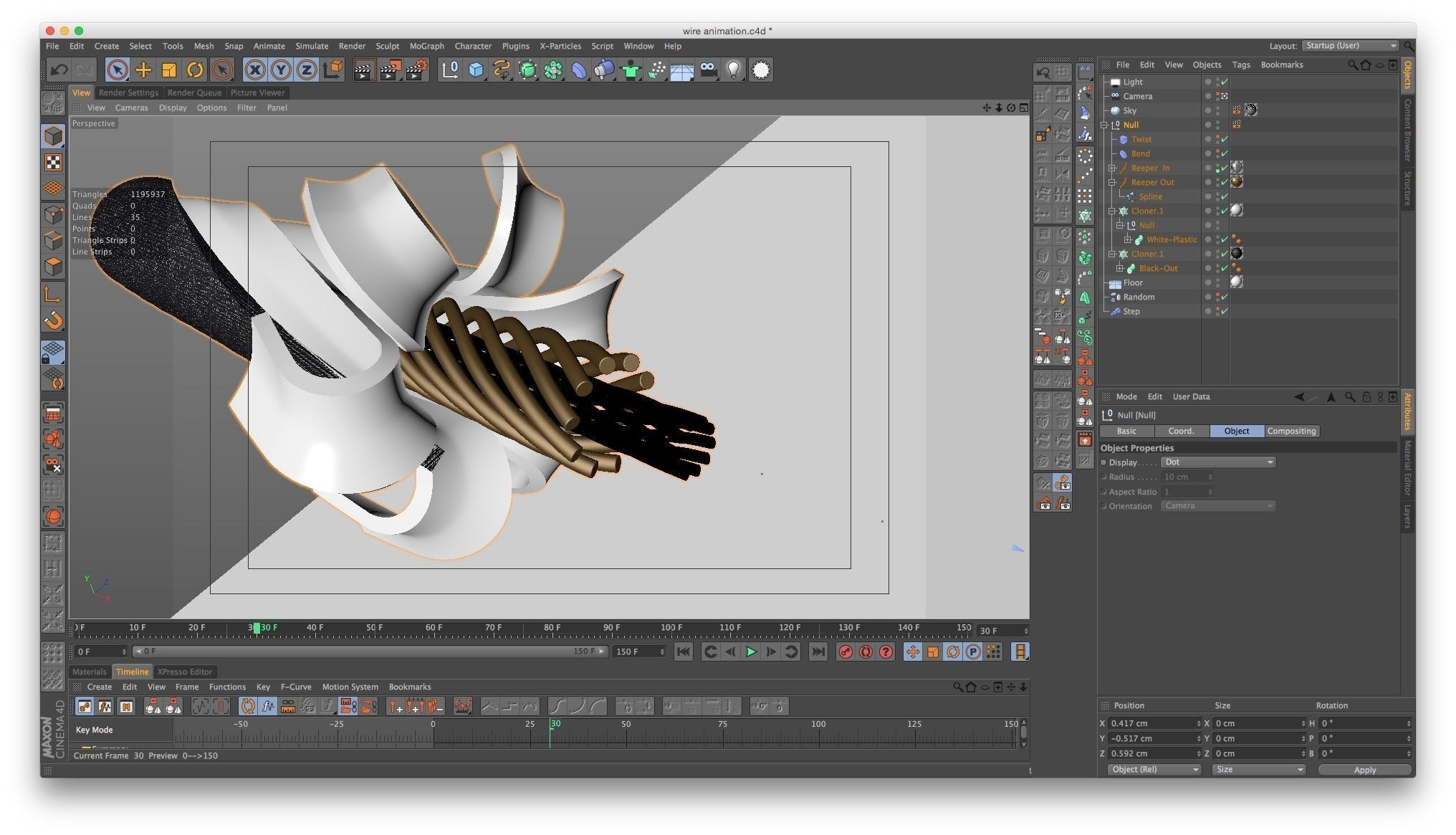 Wire animation 3D Model animated .c4d - CGTrader.com