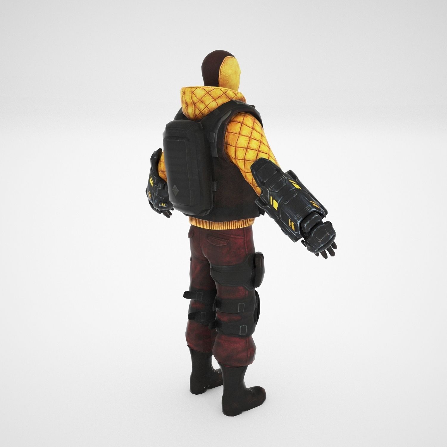 Shock man 3D Model Game ready animated rigged .max .obj .fbx .dae ...