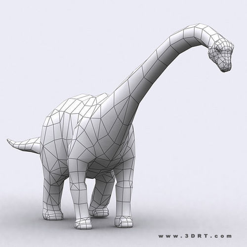 3D model 3DRT - Dinosaurs - Diplodocus VR / AR / low-poly rigged ...