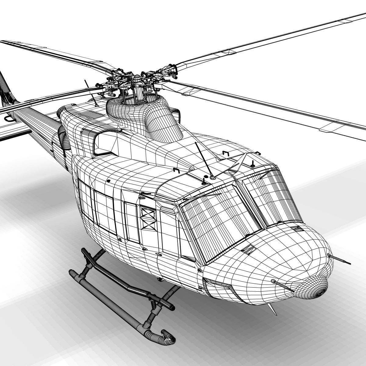 Bell 412 EP with Cockpit 3D Model .max .obj .3ds .fbx .c4d .lwo .lw ...