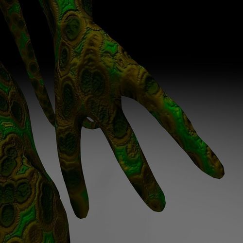 Alien Reptile 1 - Material b free 3D Model Game ready .obj .3ds .fbx ...