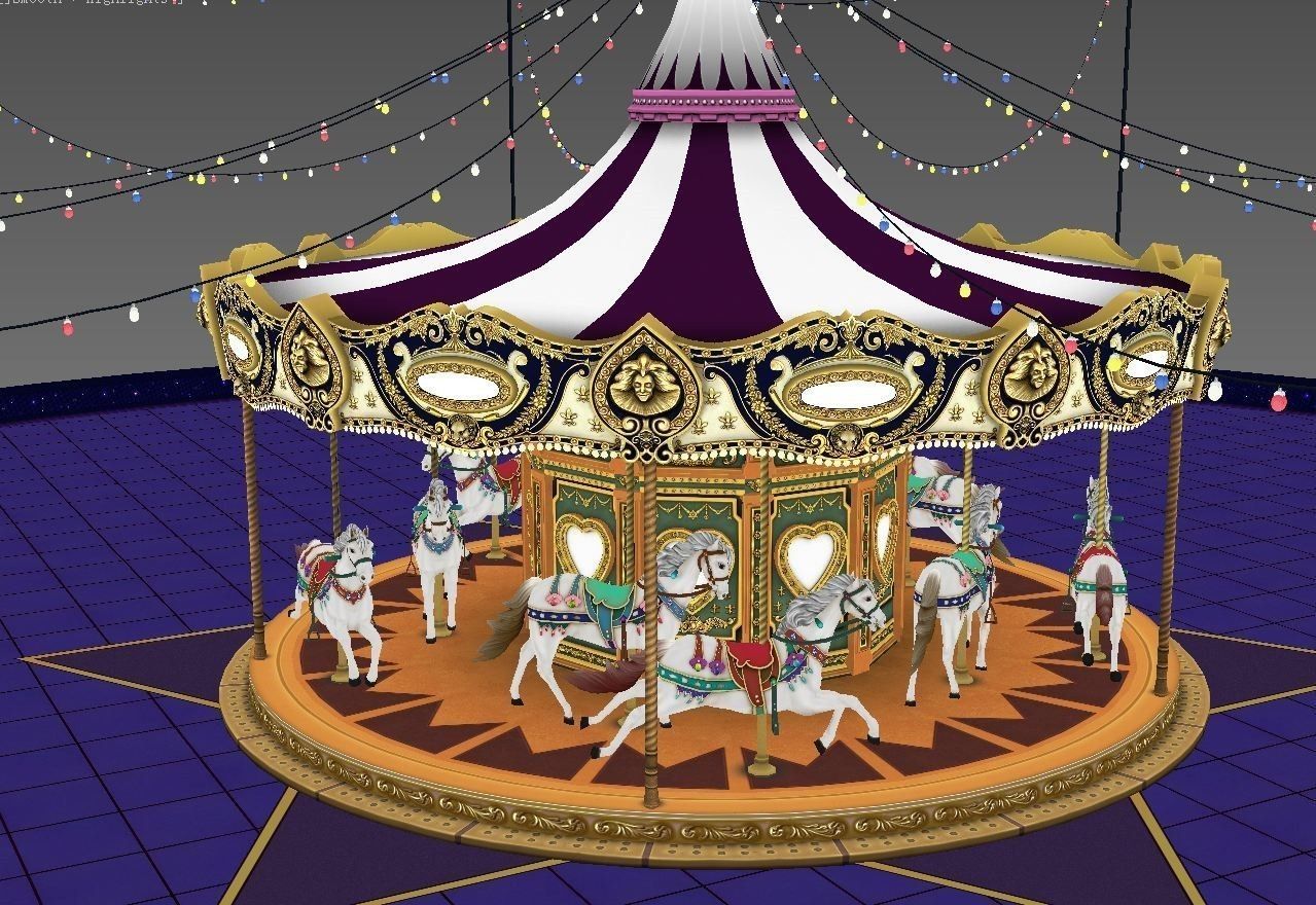 carrousel game model 3D Model Game ready .max - CGTrader.com