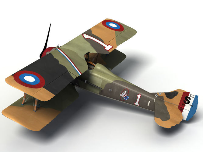 Spad XIII 3D Model .max .obj .3ds .c4d .lwo .lw .lws .ma .mb - CGTrader.com