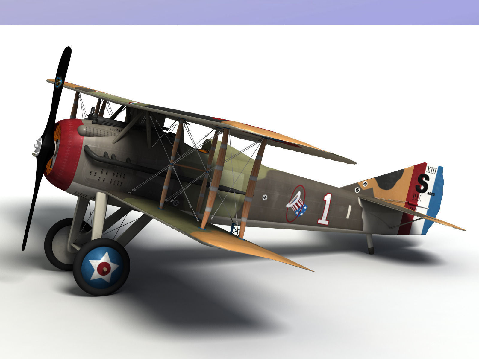 Spad XIII 3D Model .max .obj .3ds .c4d .lwo .lw .lws .ma .mb - CGTrader.com