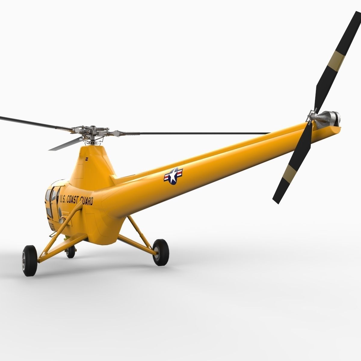 Sikorsky H5 S51 3D Model .max .obj .3ds .c4d .lwo .lw .lws .ma .mb ...