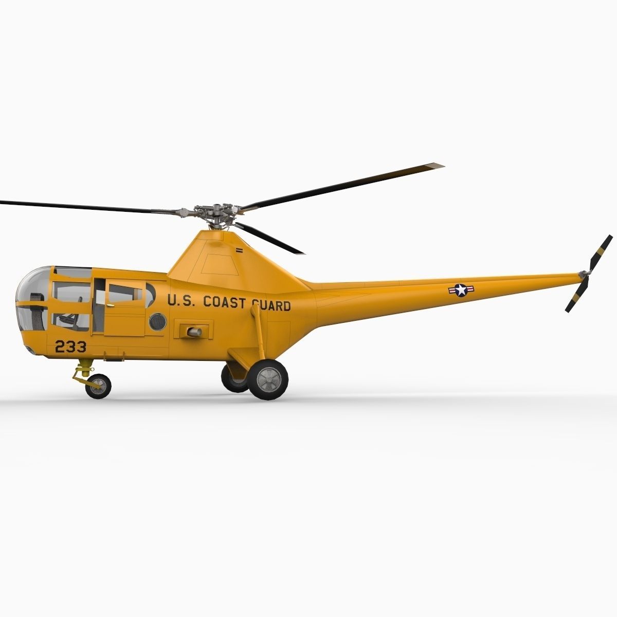 Sikorsky H5 S51 3D Model .max .obj .3ds .c4d .lwo .lw .lws .ma .mb ...
