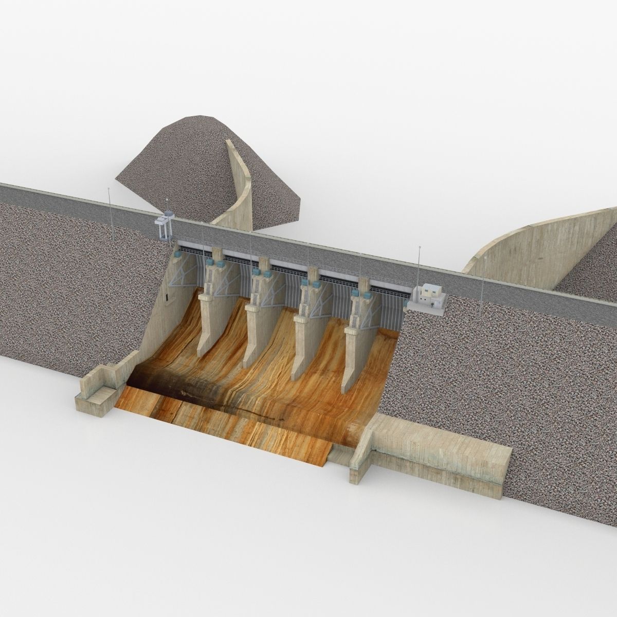 3D model Wivenhoe Dam VR / AR / low-poly | CGTrader