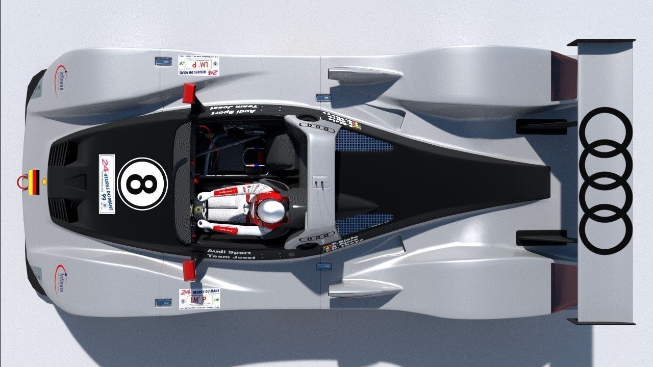 3D model Audi R8R 1999 - Le Mans Gamemodel VR / AR / low-poly | CGTrader