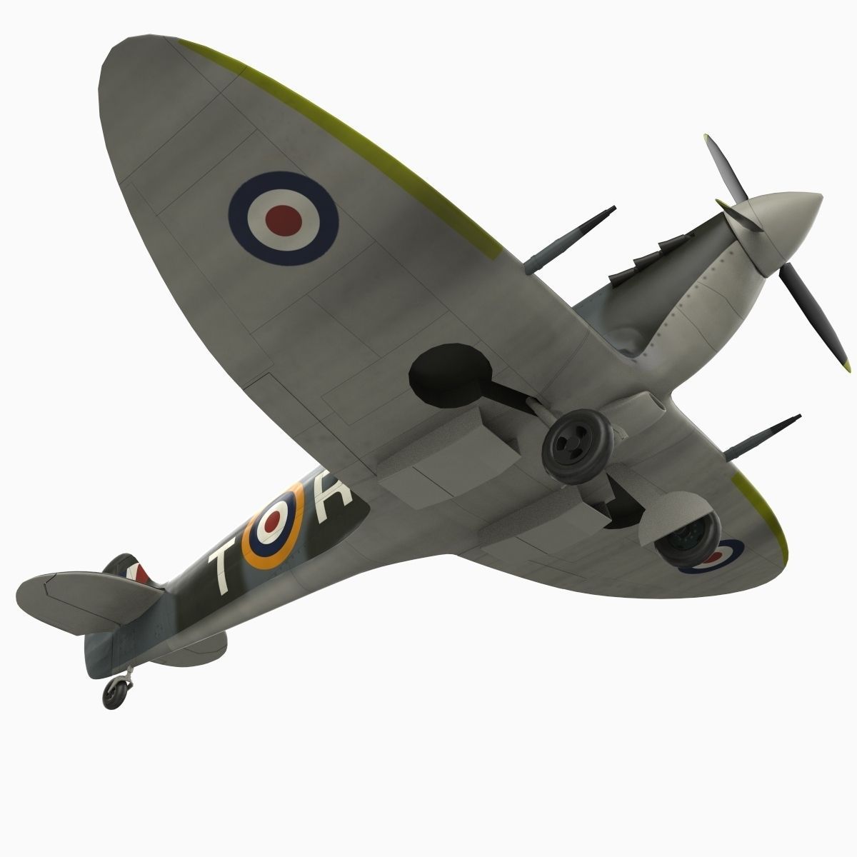 Supermarine Spitfire Mk V 3D Model .max .obj .3ds .c4d .lwo .lw .lws ...